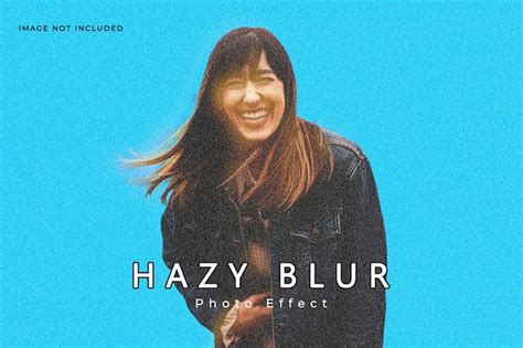 premium psd hazy soft noise blur photo effect add on
