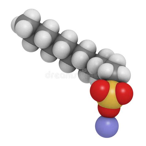 Chemical Structure Of A Molecule Of Sodium Dodecyl Sulfate 53 Off