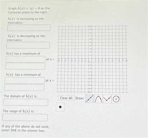 solved graph h x x 6 on the cartesian plane to the