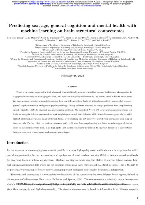 Pdf Predicting Sex Age General Cognition And Mental Health With