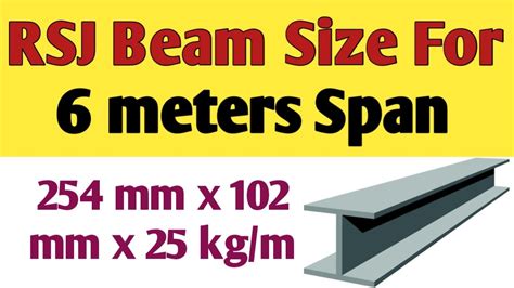 What Size Rsj Do I Need For A 6m Span Rsj Beam Size For 6m Span Youtube