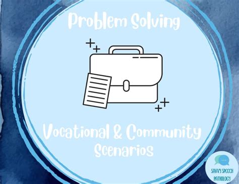 26 Problem Solving Scenarios Vocational And Community Tpt