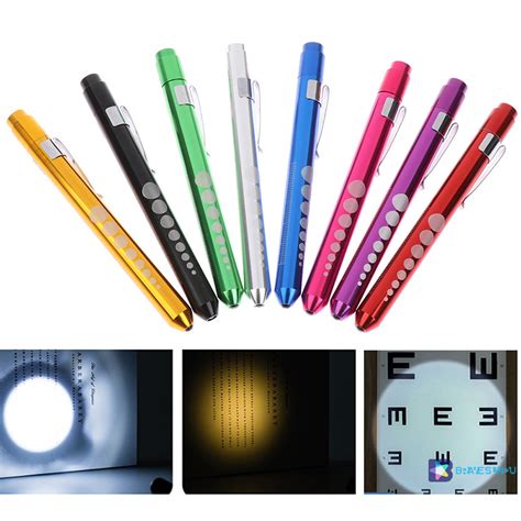 [bravesundu] Led Flashlight Work Light First Aid Pen Light Torch Lamp Pupil Gauge Measurement