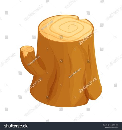 Stump Tree Detailed Drawing Cartoon Style Stock Vector Royalty Free 2192749457 Shutterstock