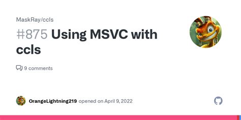 using msvc with ccls · issue 875 · maskray ccls · github