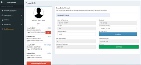 Présentation de l interface de gestion clientèle FinanSoft Gueu Pacôme