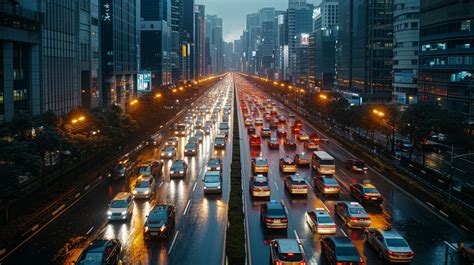 Free City Traffic Dusk Image City Traffic Dusk Download At Stockcake