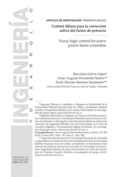 Pdf Fuzzy Logic Control For Active Power Factor Correction