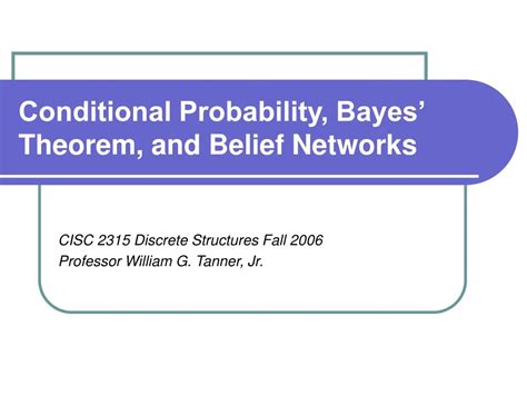PPT Conditional Probability Bayes Theorem And Belief Networks PowerPoint Presentation ID