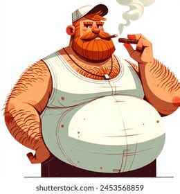 Big Fat Truck Driver Big Belly Ai Generated Image 2453570581 Shutterstock