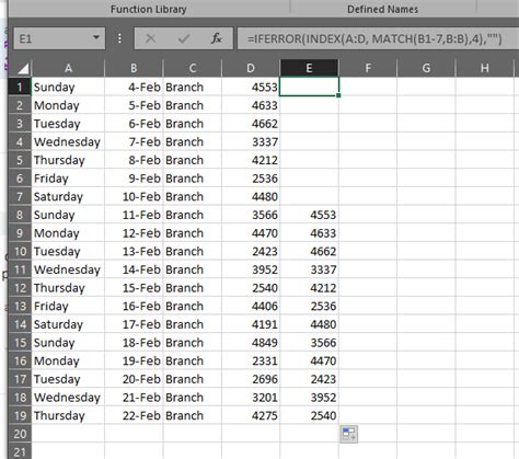Excel Previous Nth Occurrence Stack Overflow