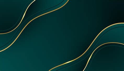 명함 프레 젠 테이 션 배경 소책자 브로셔 인증서 템플릿 배경 및 배너에 대 한 현대 간단한 3d 그린 블랙 골드 추상적인 배경