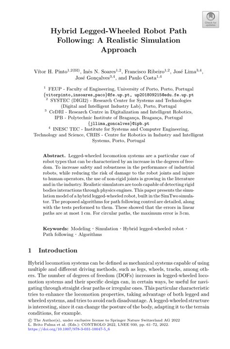 pdf hybrid legged wheeled robot path following a realistic