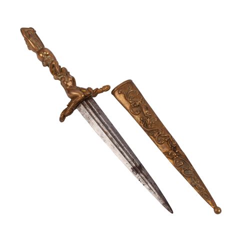 Proantic Antique French Bronze Romantic Dagger