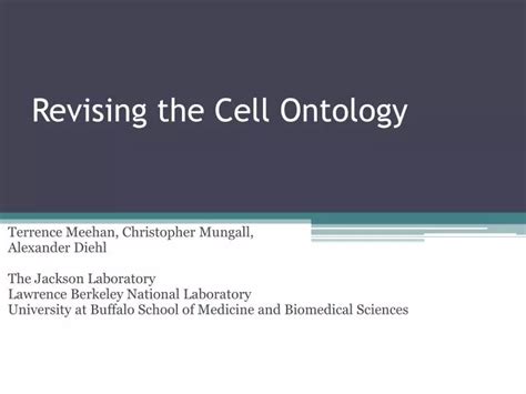 PPT Revising The Cell Ontology PowerPoint Presentation Free Download ID 1982939