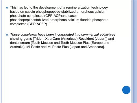 Non Fluoride Enamel Remineralization Pptx Dental Health Diseases And Conditions