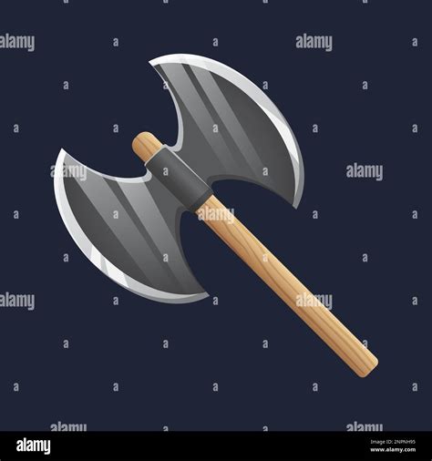 Game Ui Asset Gaming User Interface Axe Icon Vector Illustration