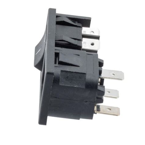 Horizontal Power Entry Module Panel Mount C14 Inlet I O Marked Switch 54 9 Mm