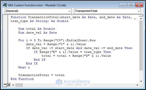 How To Create Custom Function In Excel Vba