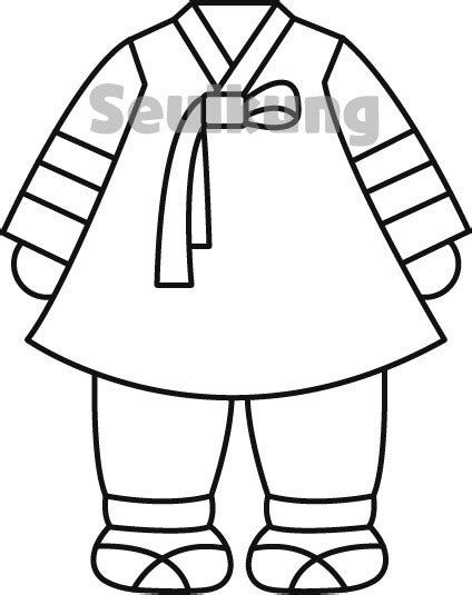 우리나라 미술활동 한복 색칠 도안 네이버 블로그