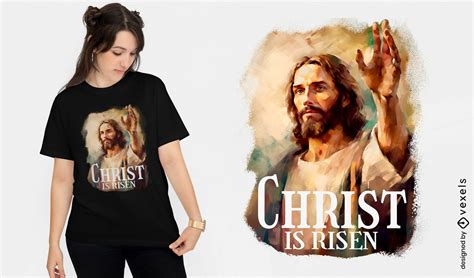Resurrection Of Christ T Shirt Design Psd Editable Template
