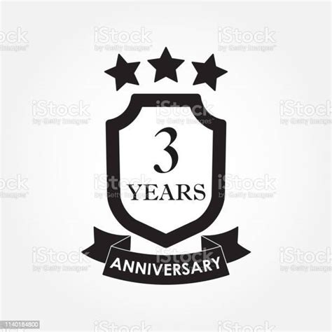 3 년 기념일 아이콘 또는 엠 블 럼 주년 기념 라벨 축 하 초대장 및 축 디자인 요소입니다 벡터 일러스트 3에 대한 스톡 벡터 아트 및 기타 이미지 Istock