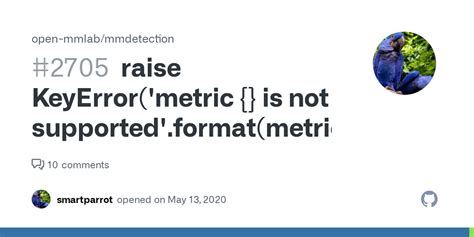 Raise Keyerrormetric Is Not Supportedformatmetric · Issue
