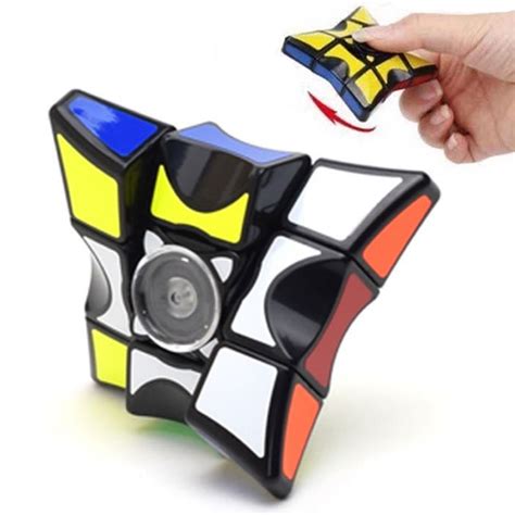 Cubo Mágico Com Spinner Triangulo Fidget Speed Anti Stress 2x1finger