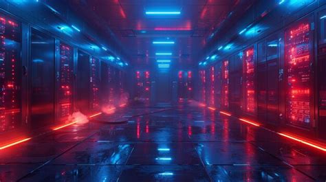 A Hightech Server Room Premium Ai Generated Image
