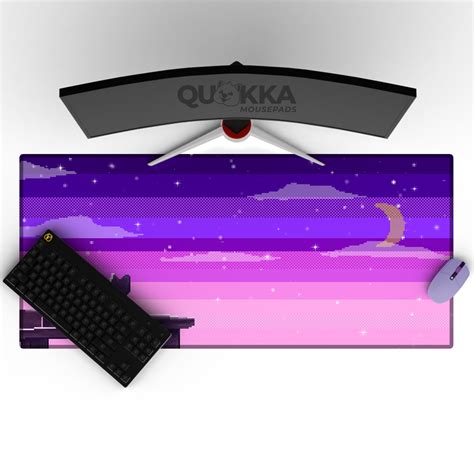 8 Bit With Cat Design Mousepad Deskmat