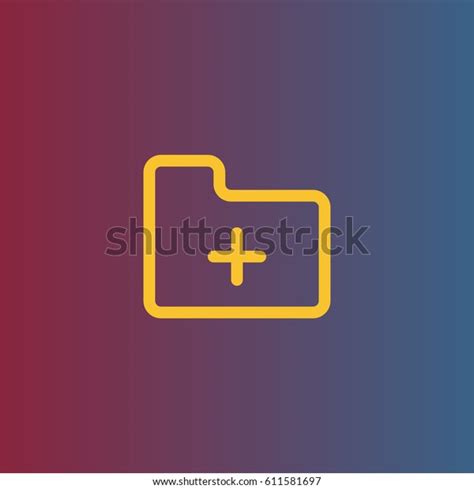 Folder Icon Add File Vector Stock Vector Royalty Free 611581697 Shutterstock