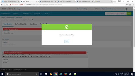 Nf 1547 Ui Refresh Ui Validation Messages Or Mandatory Fields Are Not Marked On Tour