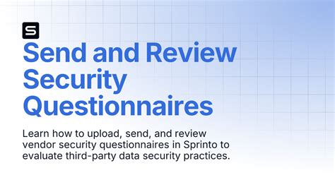 Send And Review Security Questionnaires Sprinto Docs