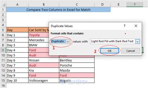 How To Compare Two Columns In Excel For Match 8 Ways Exceldemy