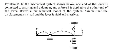 Solved Problem In The Mechanical System Shown Below One Chegg