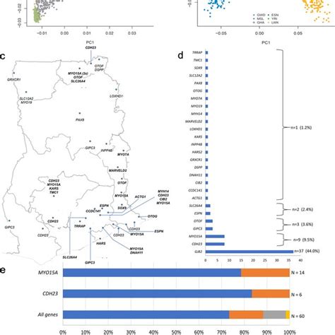 Principal Component Analysis And Overview Of Gene Variants Found In