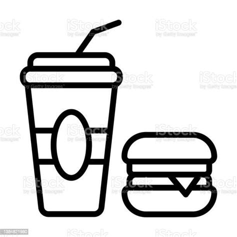 음식 컬렉션에서 정크 푸드 아이콘 흰색 배경에 고립 된 얇은 선형 정크 푸드 음식 점심 윤곽 아이콘 라인 벡터 정크 푸드 사인