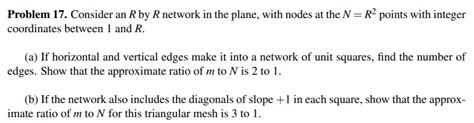 Problem Consider An R By R Network In The Plane Chegg