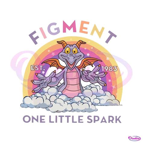 Vintage Disney Figment One Little Spark Svg Digital File Oladino