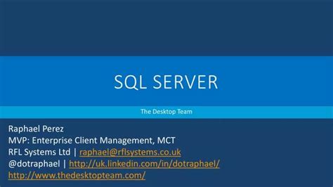 PPT SQL SERVER PowerPoint Presentation Free Download ID 2969521