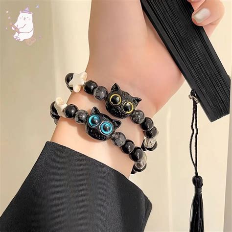 Cheese Black Sesame Cat Bracelet Niche Retro Bracelet Cute Retro Best
