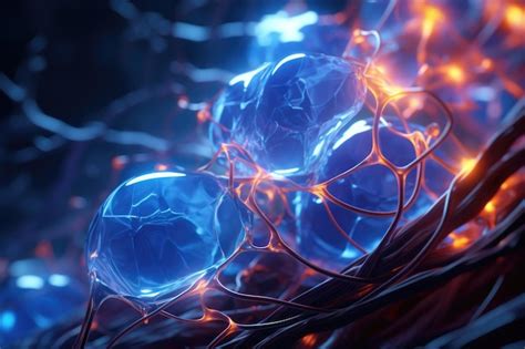 Premium Ai Image Neuron Structure Illustration