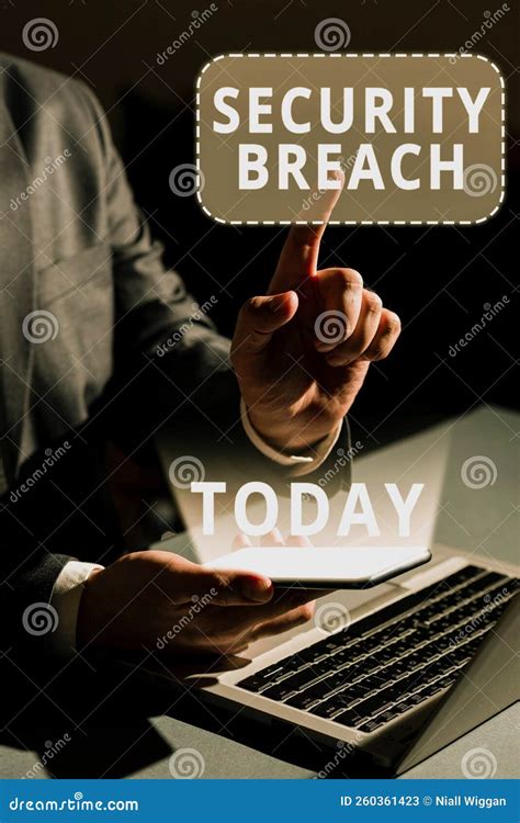 Sign Displaying Security Breach Business Concept Unauthorized Access