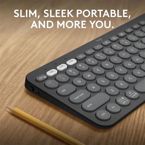 Logitech Pebble Keys K S Multi Device Bluetooth Wireless Keyboard Slim And Portable Tonal Gra