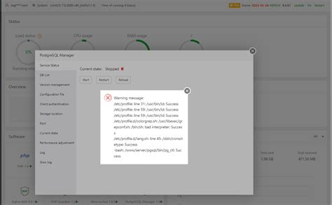 Postgresql Manager Error Aapanel Free Hosting Control Panel One