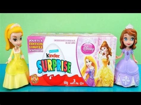 Limited Edition Disney Princess Kinder Surprise Eggs Unboxing Belle