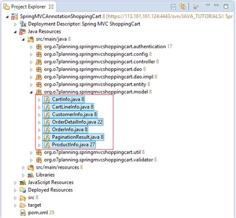 create a java shopping cart web application using spring mvc and