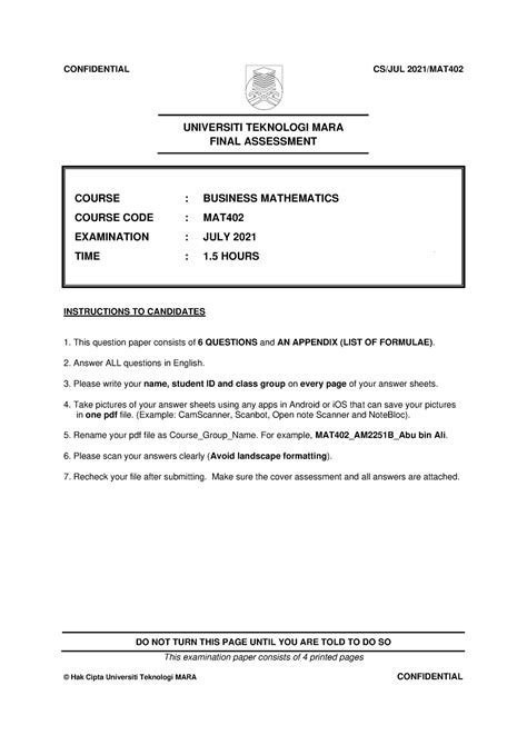 Faculty Computer Sciences AND Mathematic Session Degree MAT UNIVERSITI TEKNOLOGI