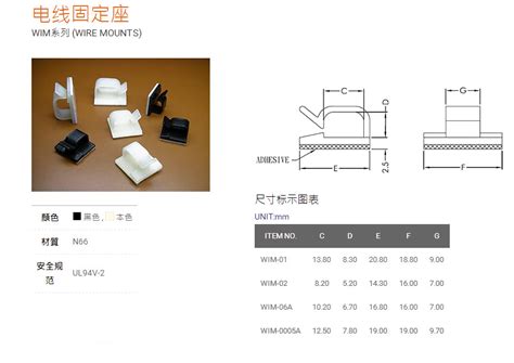 广东厂家销售 粘胶电线固定座 背3m胶布线座 Wim 02黑色固线夹 阿里巴巴
