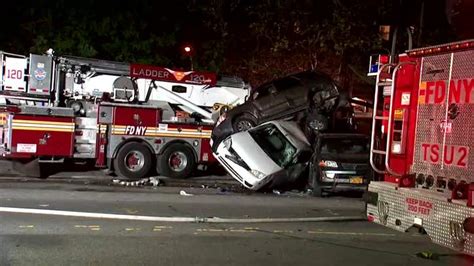 Fdny Fire Truck Crashes Into Parked Cars Fox 5 New York